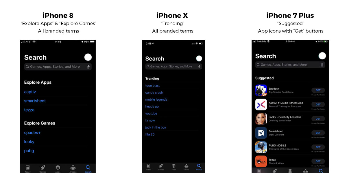 iOS13 Search Tab Changes | The ASO Project Blog